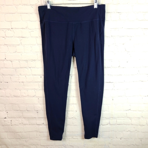 Athleta | Pants & Jumpsuits | Athleta Navy Blue Leggings | Poshmark